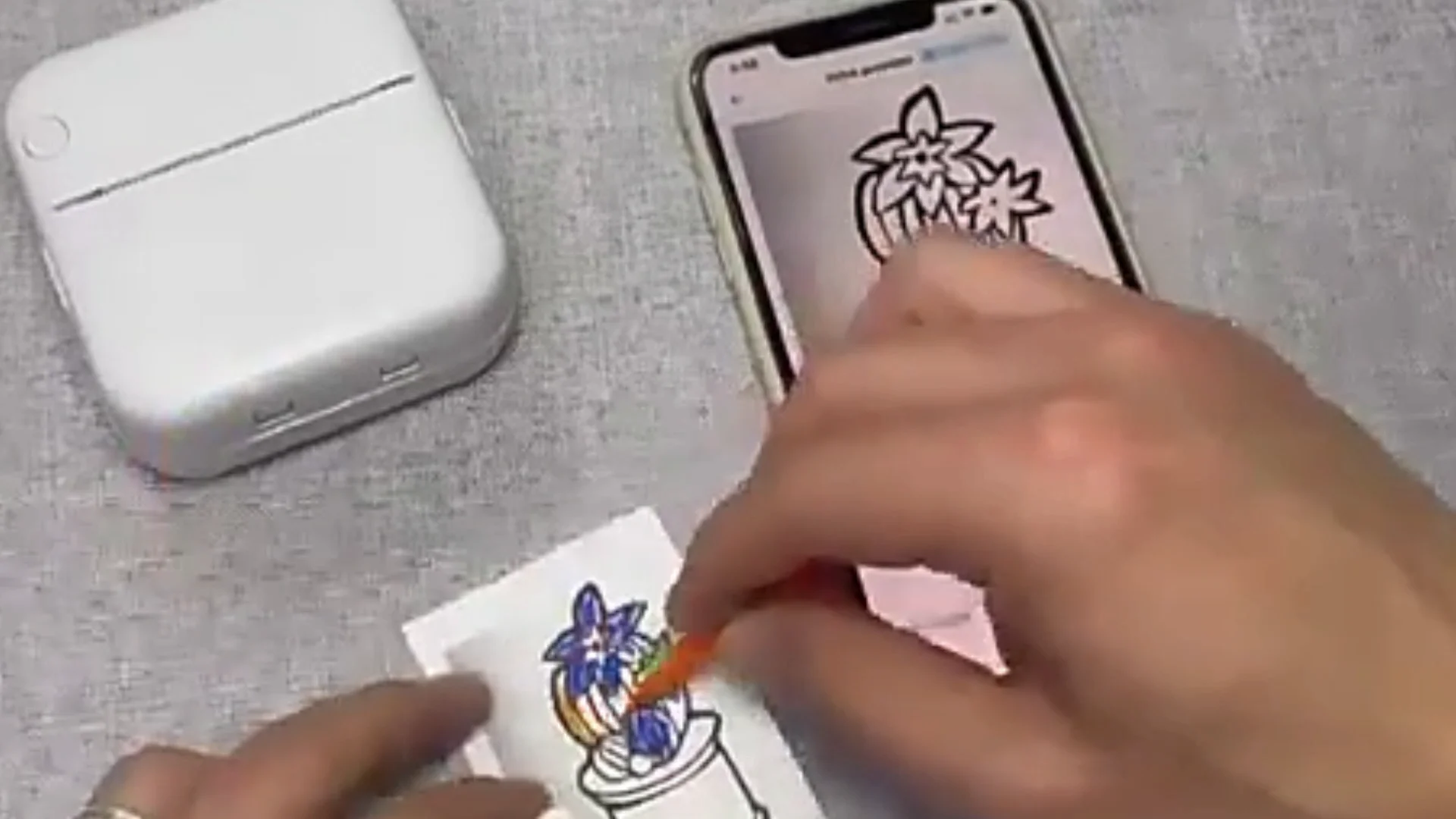 Kawaii Kids Study Photo Mobile Handheld Printer All-in-one Mini ...