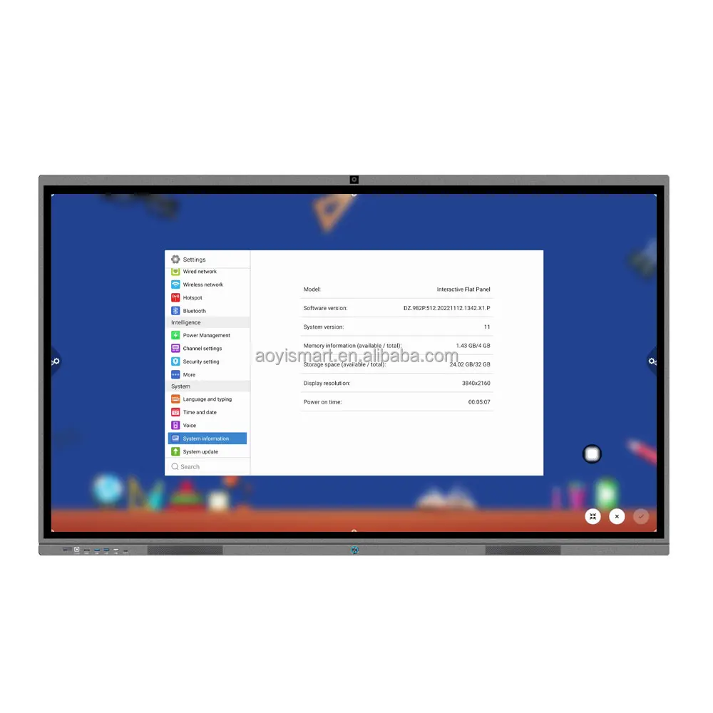 75 Inch Smart Board Whiteboard Whiteboard Interactive Led Screen ...