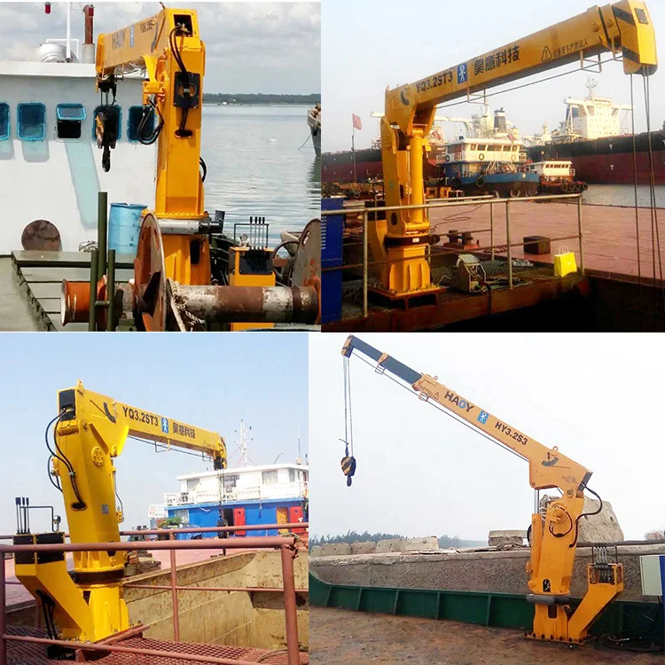 Straight Arm Hydraulic Gondola Floating Crane Supports Customized Small ...