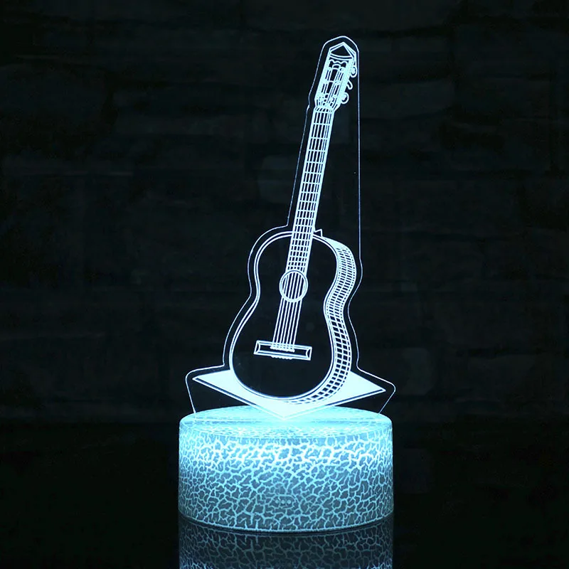 3D Acrylic Pattern Night Light Plug-in LED Table Lamp Custom Desk Decor ...