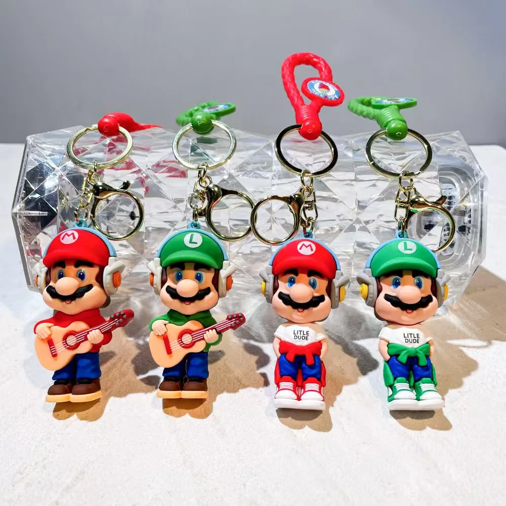Custom 3D PVC Anime Keychains: Super Mario Bros Mushroom, Luigi & Yoshi ...