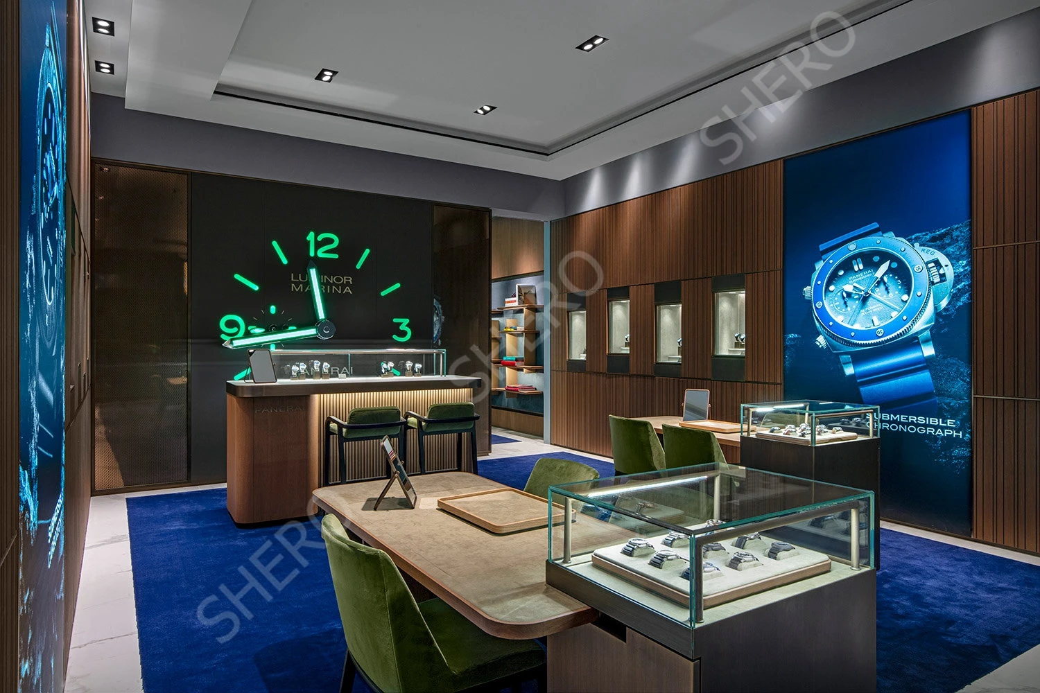 Streamlined Timepiece Custom Exhibition Booth Cabinet With Mirrored ...