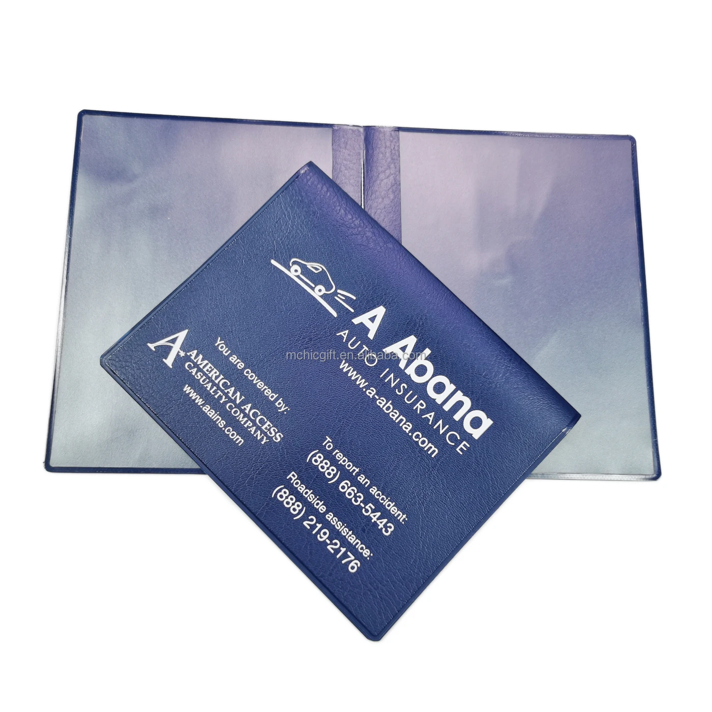 Customized Bifold PVC ID Card Holder - Soft Plastic Sleeve