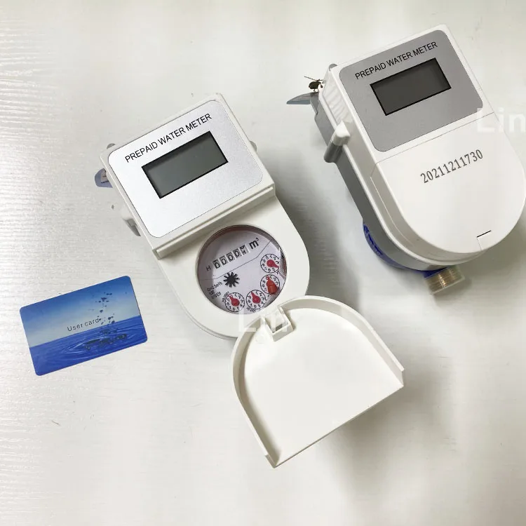 1/2" IOT Multiparameter Prepaid Watermeter Smart LCD Display Digital ...