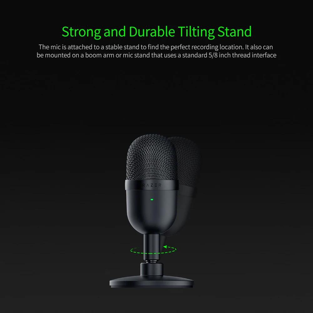 Razer Seiren Mini Microphone For Gaming Streaming With Pop Filter Shock ...