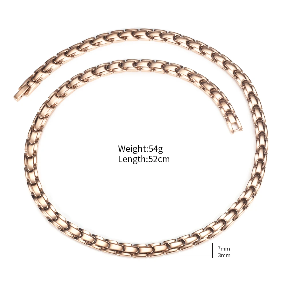 Wollet Elegant Natural Pain Relief Titanium Magnetic Therapy Necklace ...