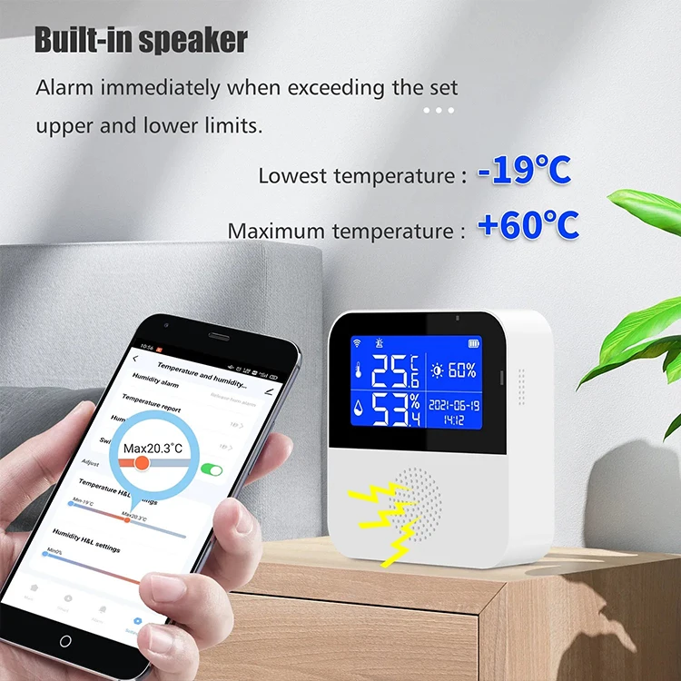 Thermohygrometer Digital Wireless Phone App Connect Temperature And ...