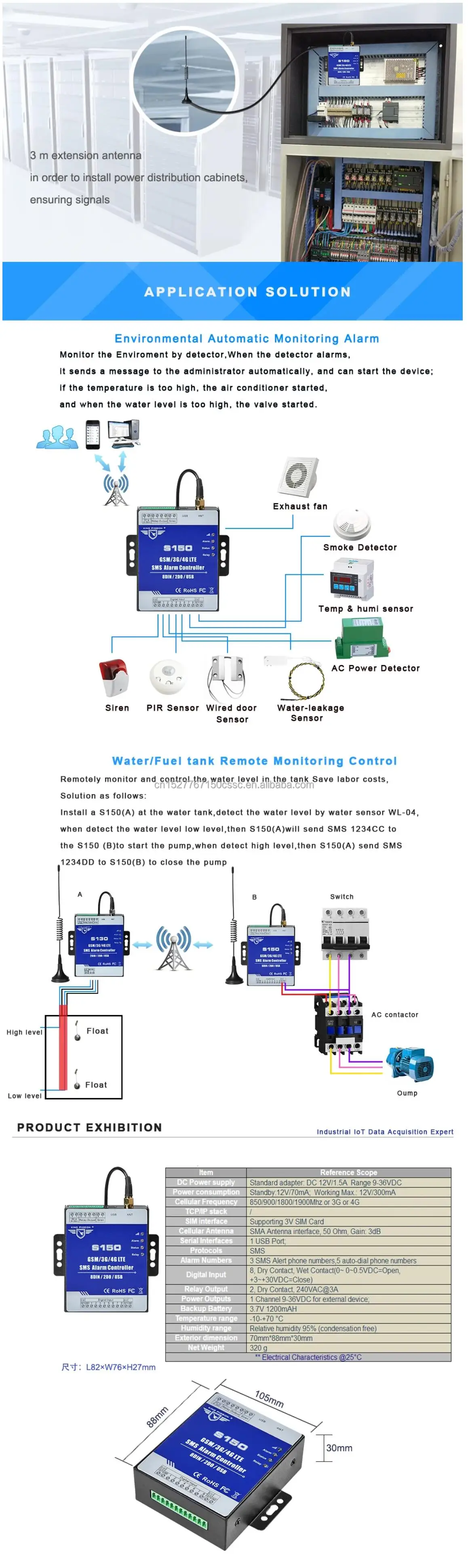4g Rtu Sms Alarm Controller Industrial Iot Rtu Monitoring System In-built Watchdog S150 - Buy 4g ...