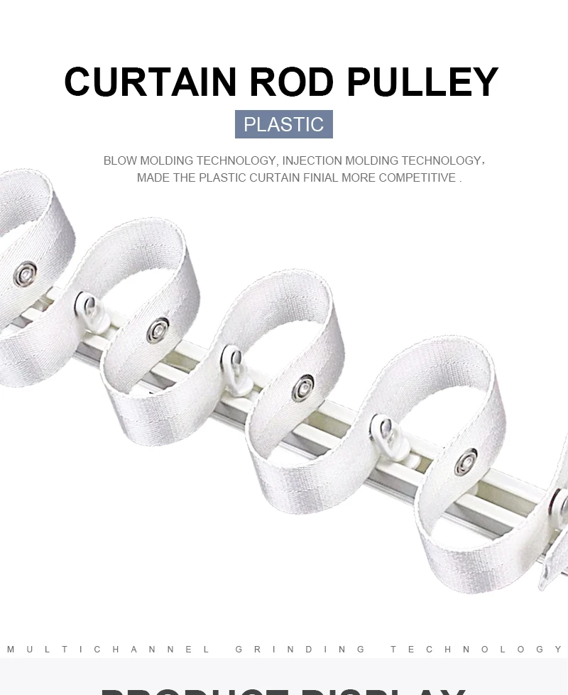 White Pvc Window Rail Runner 70mm 80mm 60mm S Ripple Fold Wave Plastic ...