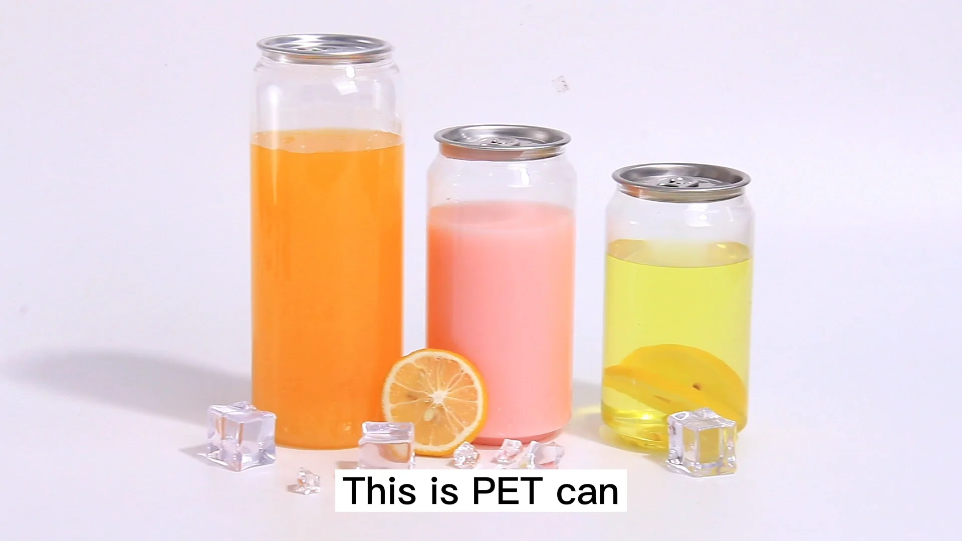 330ml 350ml Pet Transparent Soft Drink Can Empty Plastic Clear Soda Beverage Can With Easy Open ...