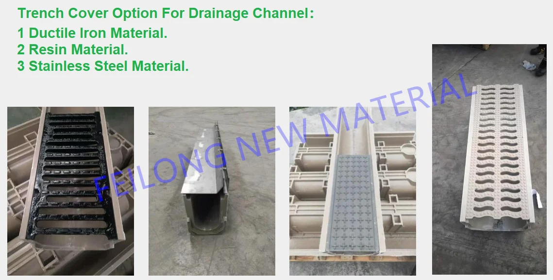 Linear Drainage Channel Drainage Trench In U-shape With Composite Resin ...