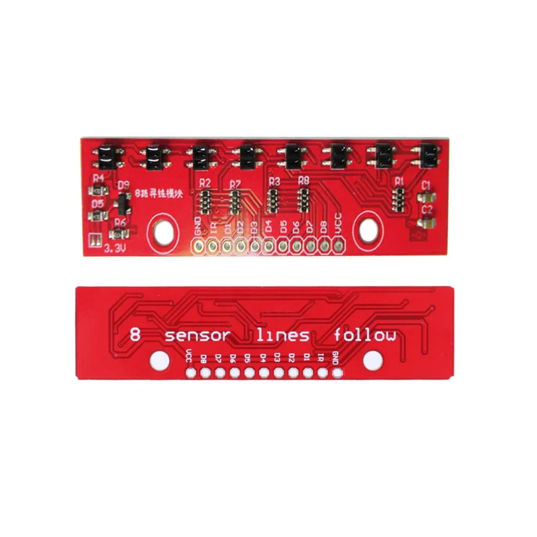 3.3V-5V Tracking Sensor Module 8-channel Line Follower Infrared ...