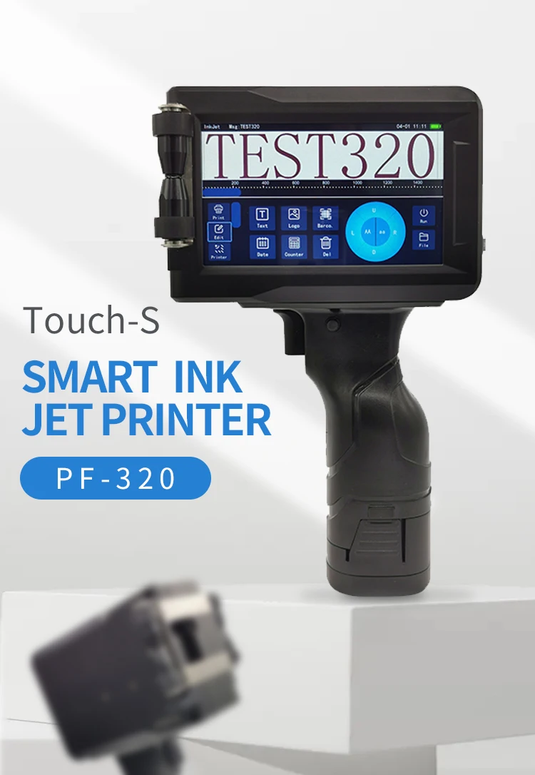 Pf320 New Design Type Intelligence Coding Inkjet Hand-held Ink Jet ...