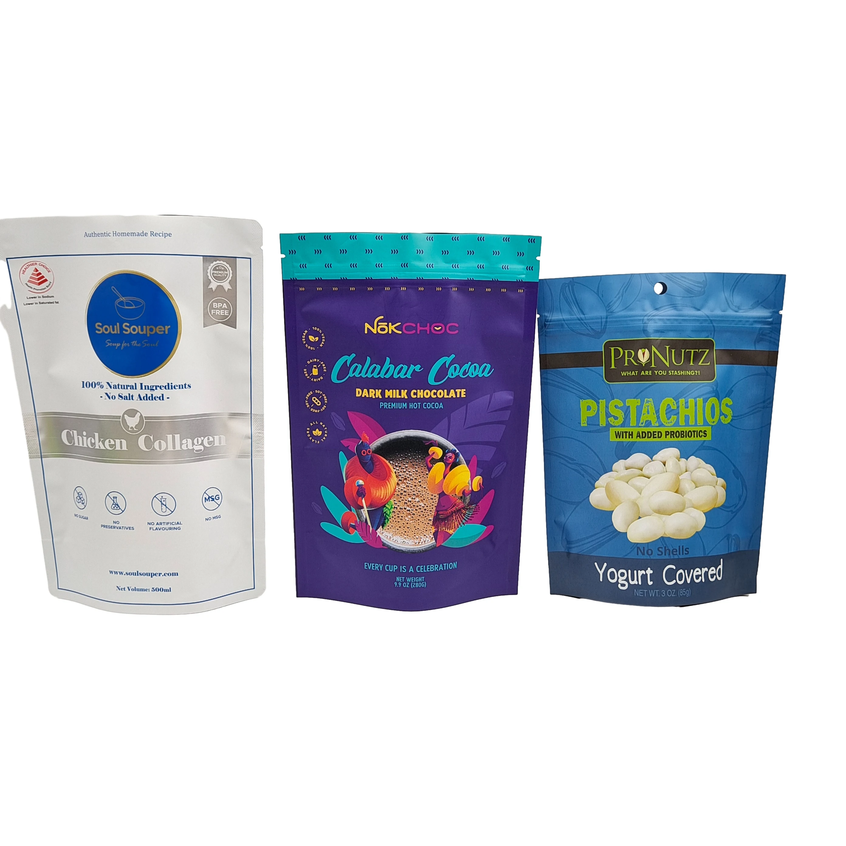 Customized Doypack Resealable Ziplock Baggies Stand Up Printed Aluminum ...