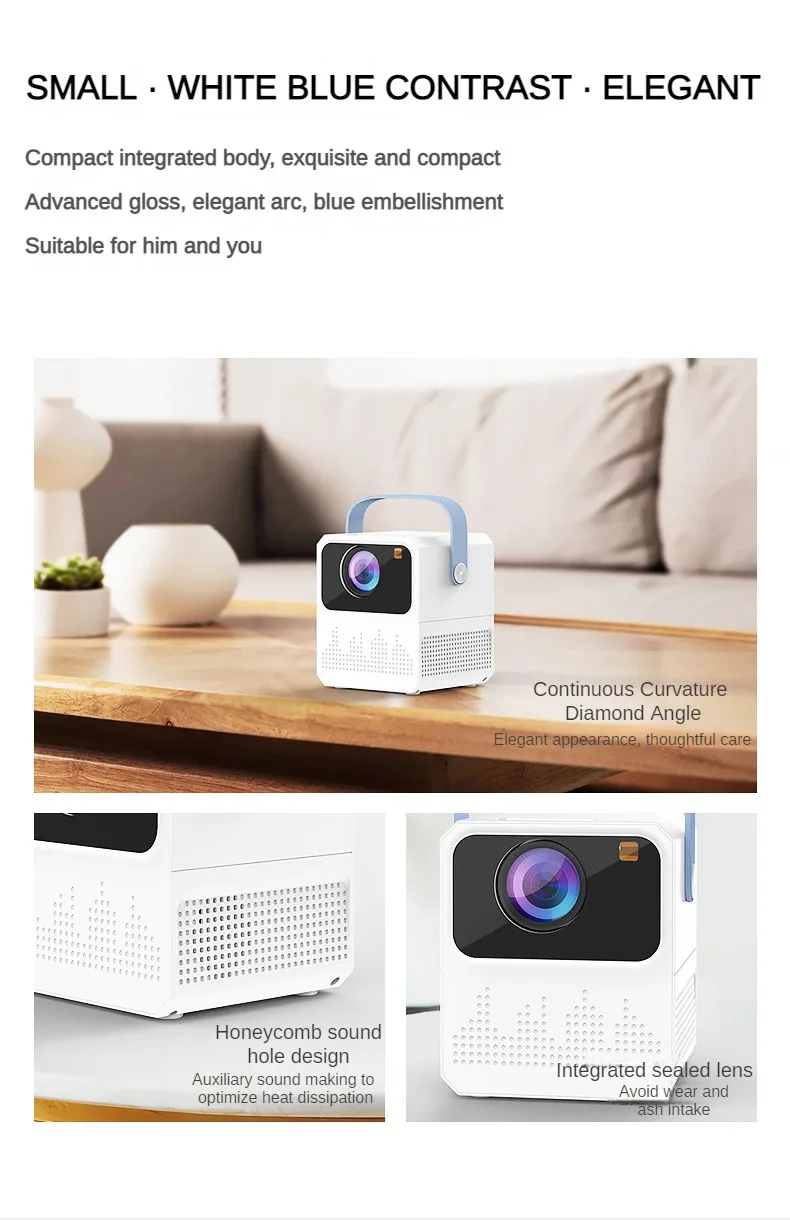 Yundoo 2022 New Cy300 4k Mini Projector 1080p Smart Android Wifi Bt ...
