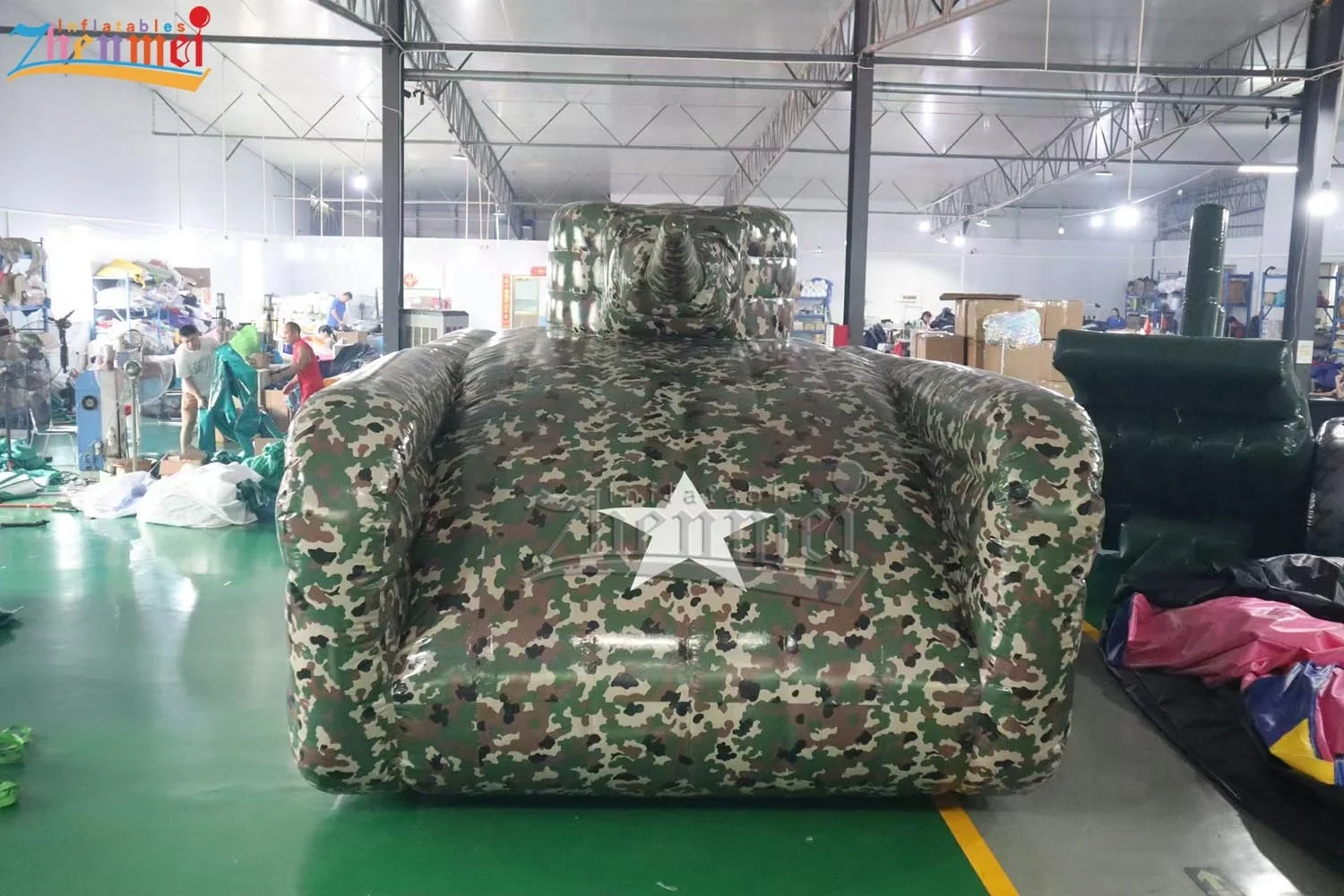 Zhenmei Manufacturer Giant 17ft Inflatable tank Model Inflatable Target ...