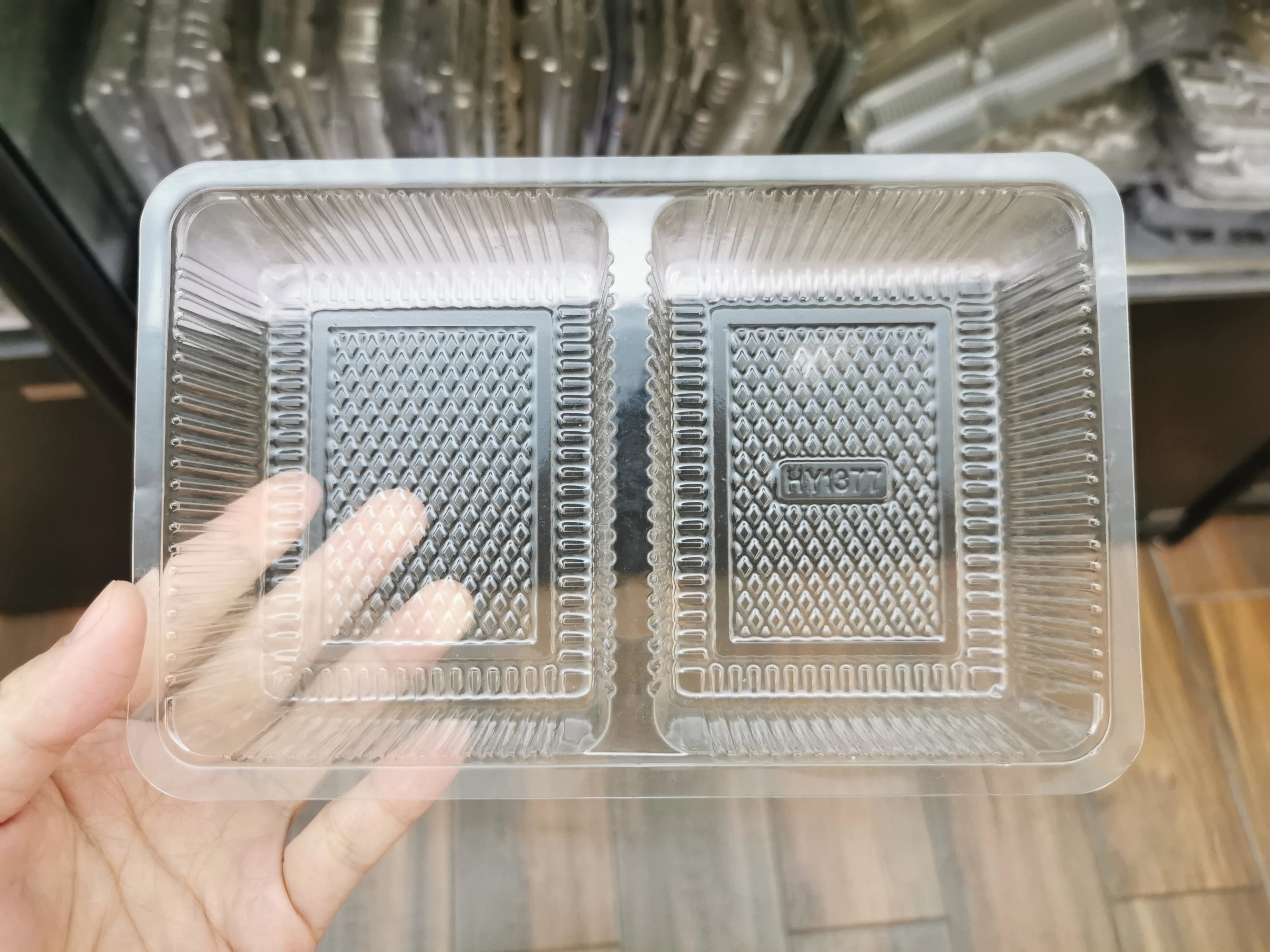 Customized Transparent Pet Disposable Plastic Biscuit Tray Plastic ...