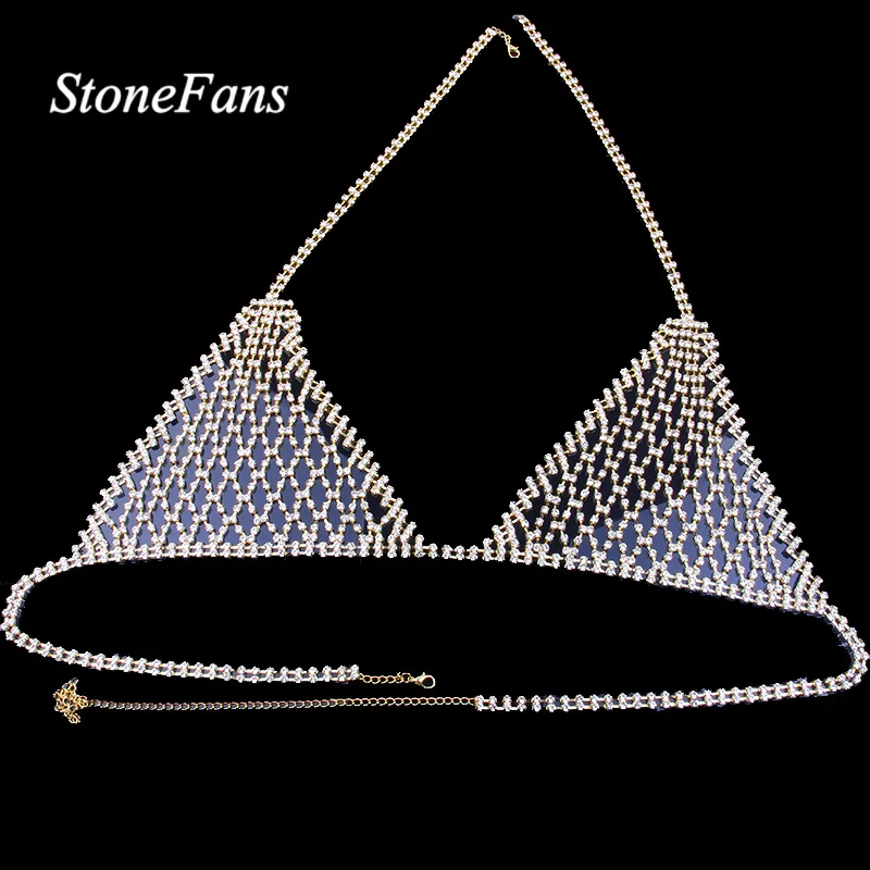 Stonefans Sexy Bra and Thong for Women - Rhinestone Jewelry