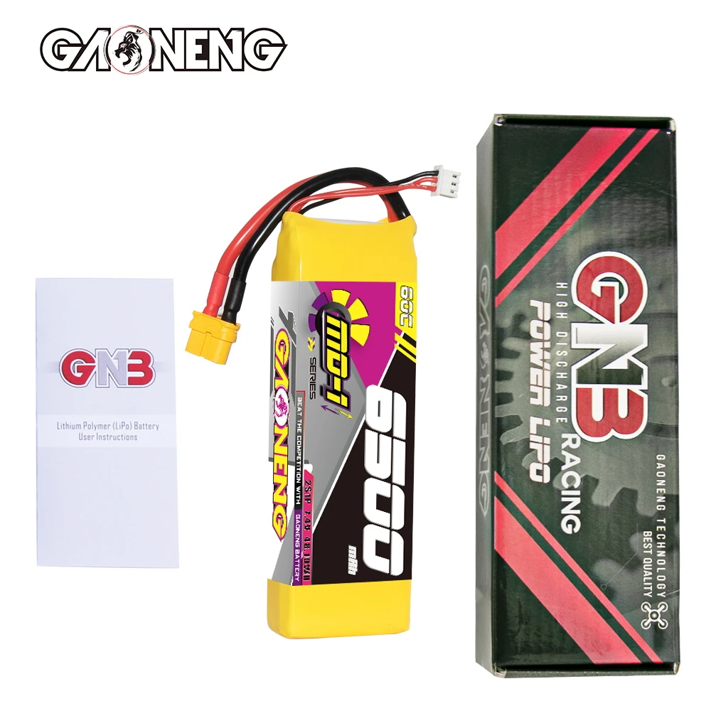 News Gaoneng Gnb Md-1 Series 6500mah 2s 7.4v 60c 120c Xt60 Rc Lipo Battery Rc Car Boat Electric ...