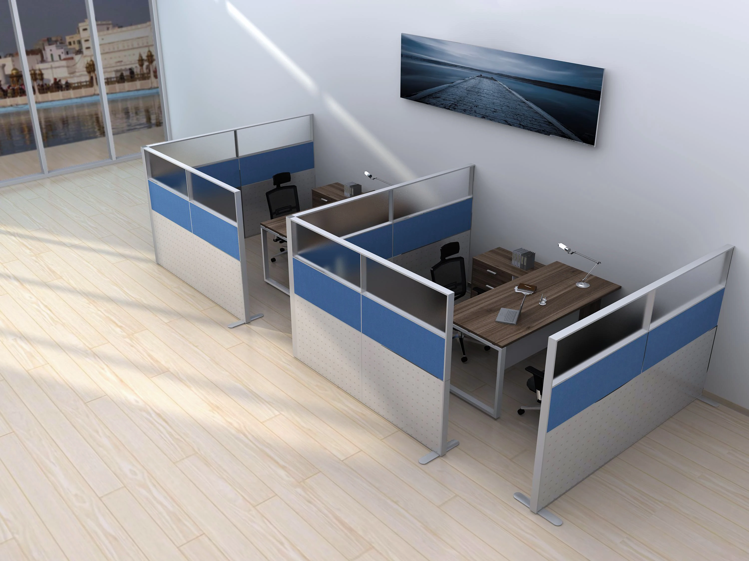 Modular Low Partition Design Cabin Office Manager Workstation Cubical