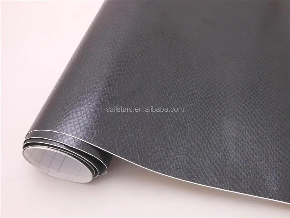 Black Snake Skin Vehicle Wraps Car Interior Leather Air Bubbles Wrap ...