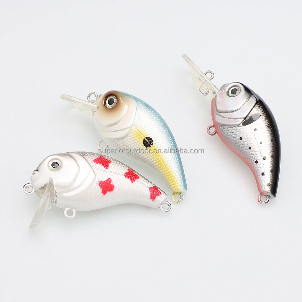 SUPERIORFISHING Square Bill Crankbait 55mm 65mm 75mm Multi Color ABS ...