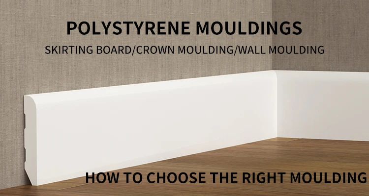 Modern White Ps Skirting Baseboard Polystyrene Flooring Molding - Buy ...