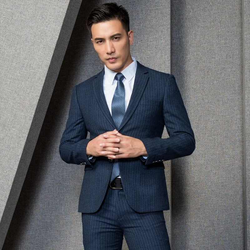 Custom Business Suit Pants Formal Office Gentleman Suit Long Trousers ...