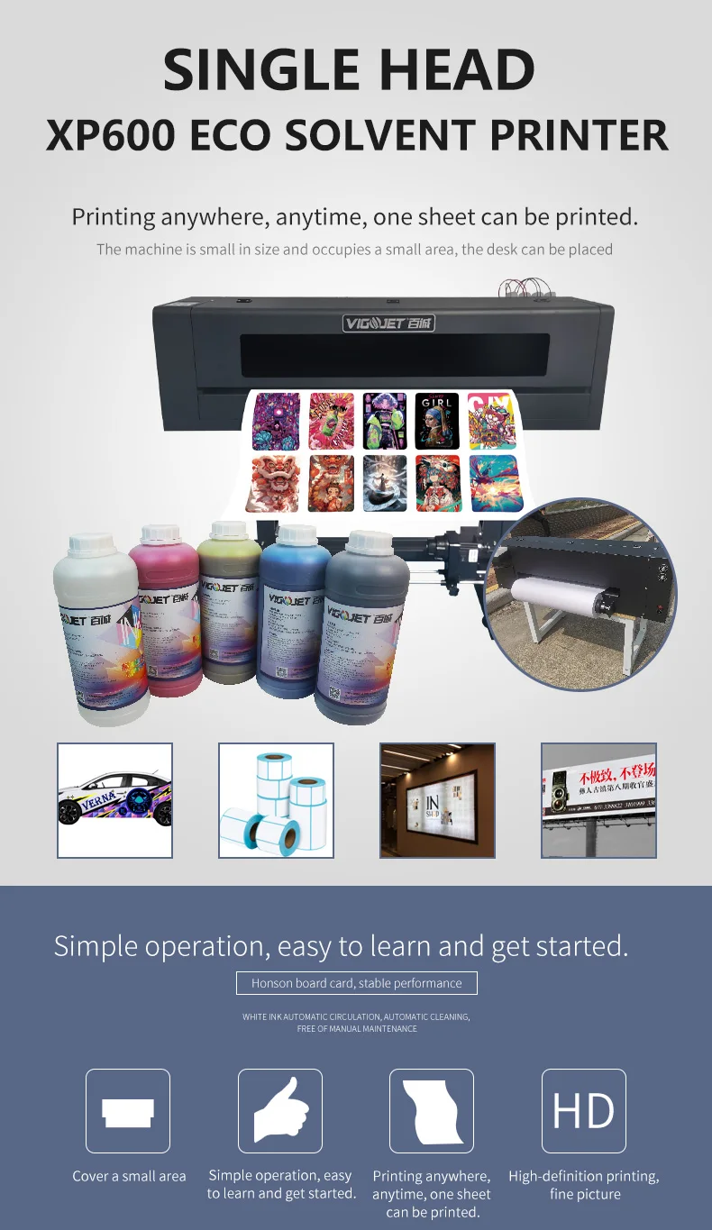 Vigojet 24inch Plotter Printer - Eco Solvent Cutter Label Printer Roll 60cm