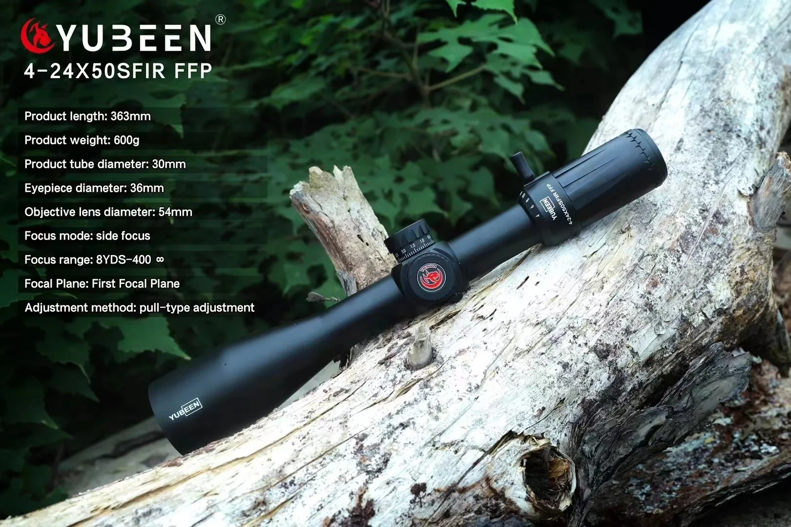 Yubeen Super High Definition Scopes 4-24x50 Sfir Ffp Illuminated Compact Hunting Sight Scope ...