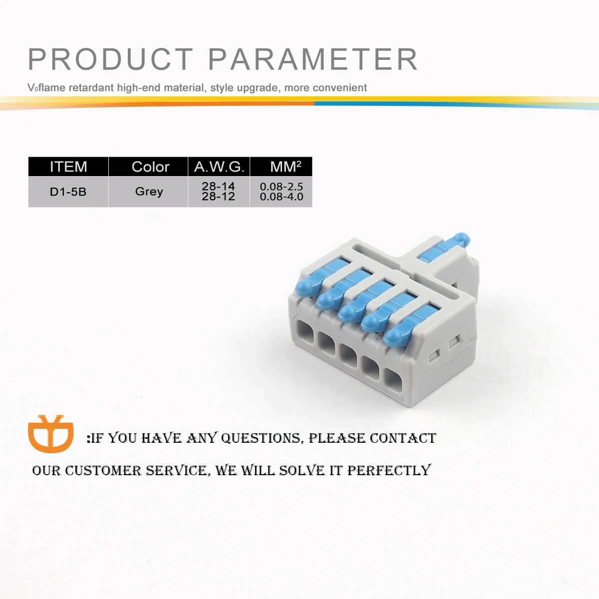 Mini Fast Quick Terminal Block - 1 in 5 Out Wire Connector