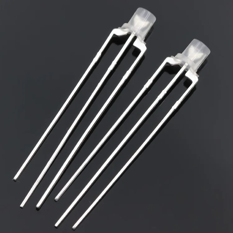 Jstronic 3 Legs 3mm Flat Top Head LED Diode Red&Green Common Cathode ...