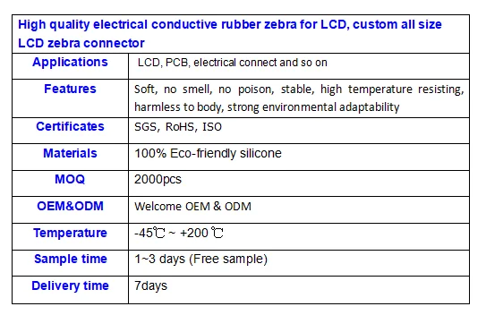 Rubber Connector Silicone Zebra Strip Connector Electrical Connector ...