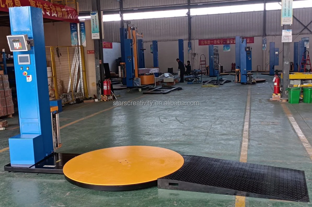 Automatic Pe Stretch Film Pallet Shrink Wrap Machine Wrapper With Scale ...