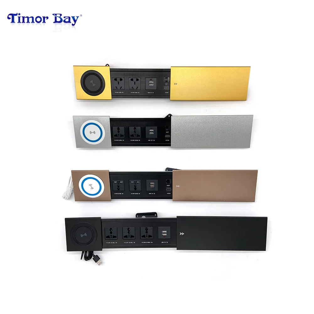 New Power Socket Embedded Smart Furniture Office Sliding Socket Hidden ...