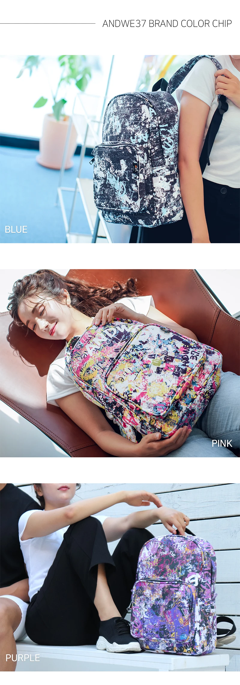 Latest Design Backpack Made In Korea High Quality Purple Backpack Is ...