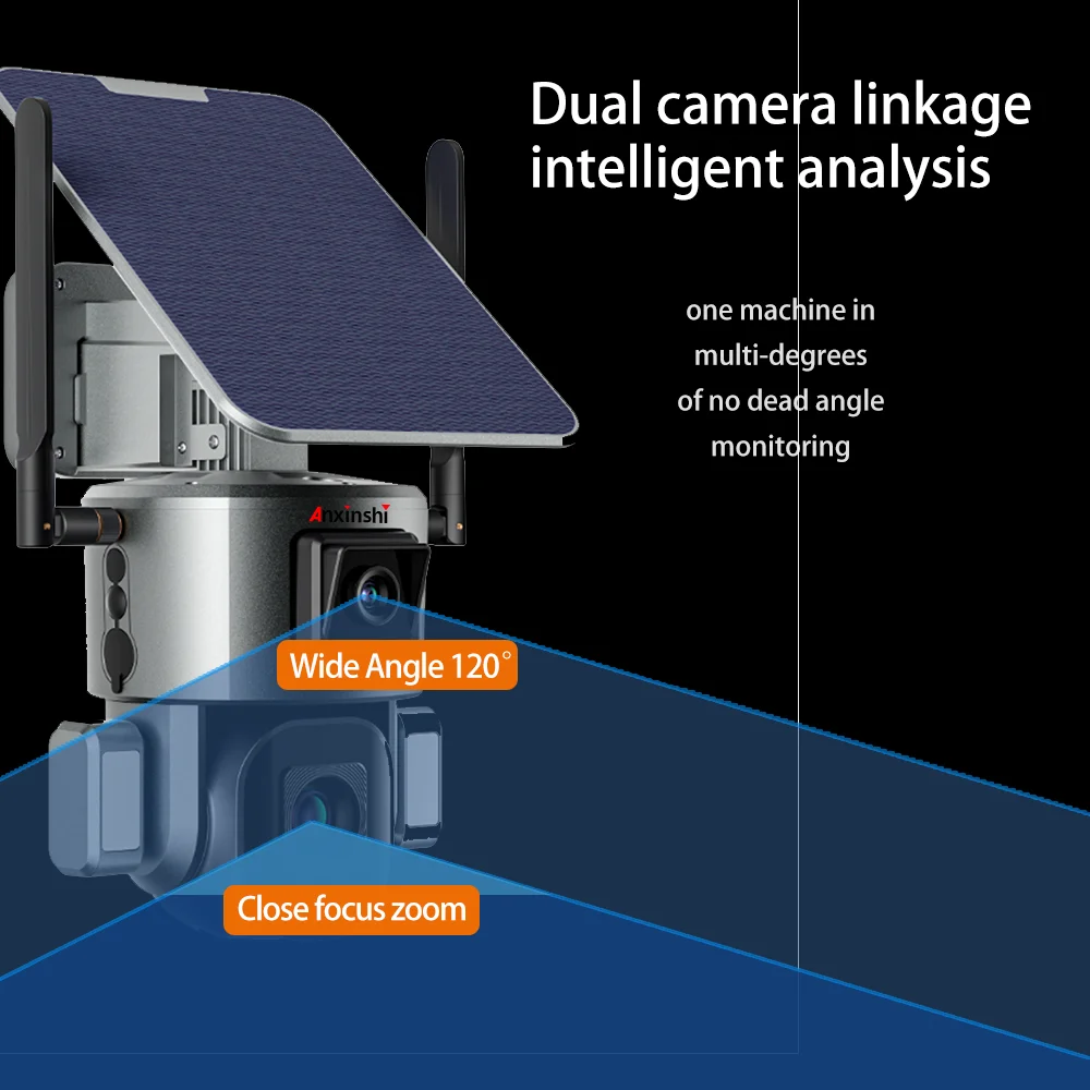 Anxinshi 4g Solar Ptz Camera Solar Ptz 4g Camera 4g Battery Camera ...