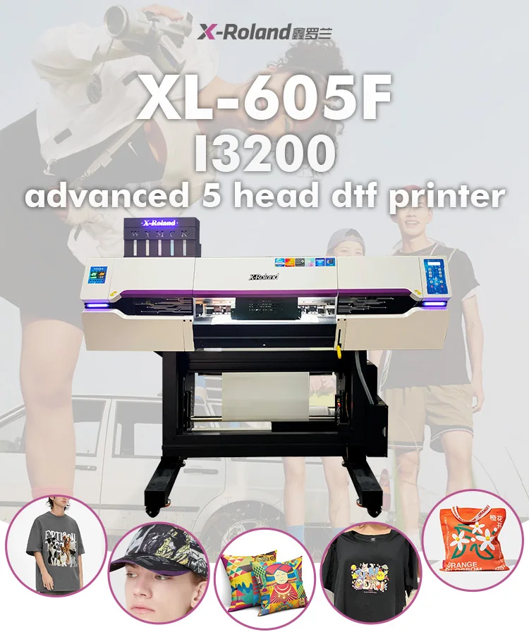 Automatic T-shirt Decal Printing Machine 605f I3200 Advanced 5 Heads Dtf Printer - Buy Automatic ...