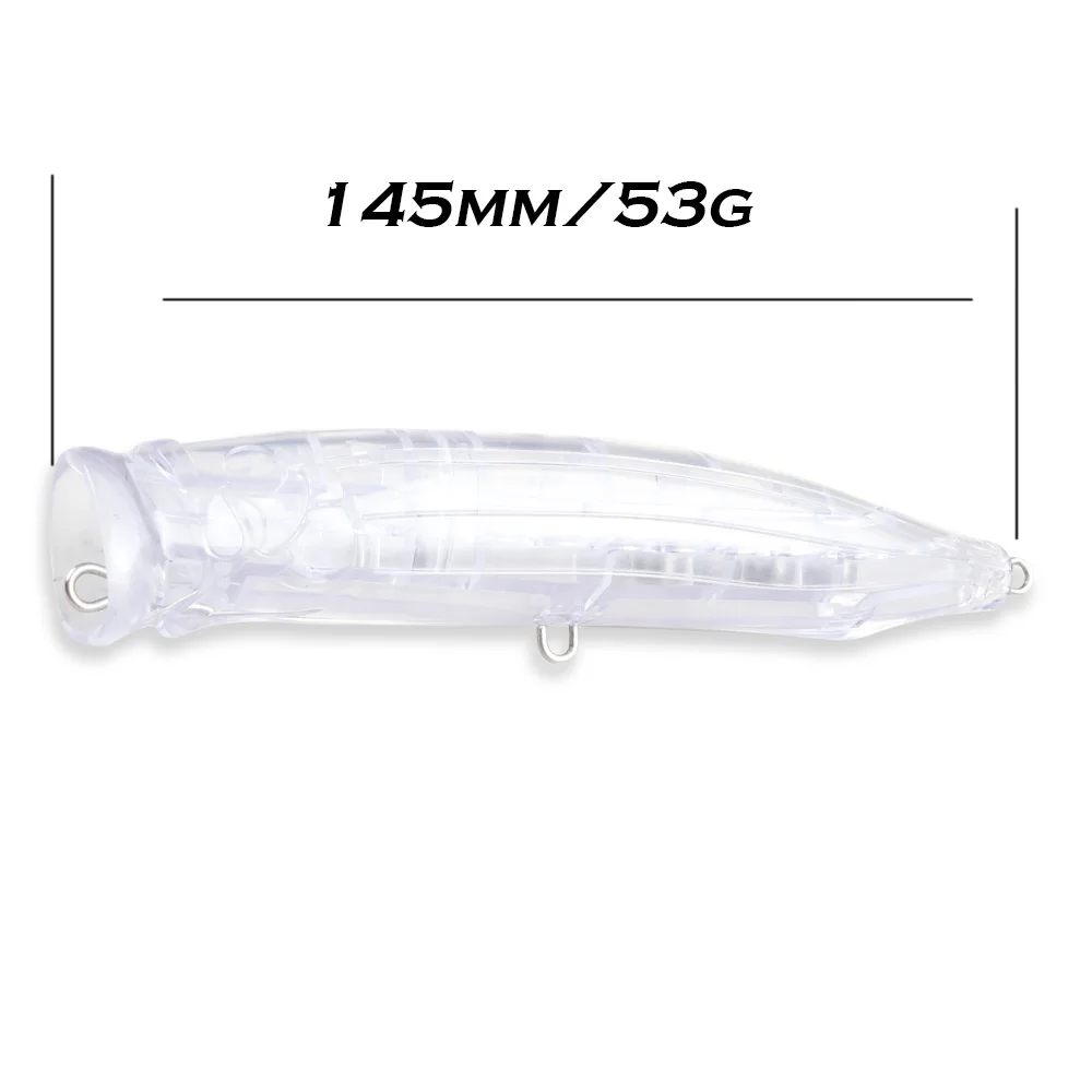 Johncoo Wholesale 145mm 53g Blank Popper Lure Body Unpainted Hard Bait ...