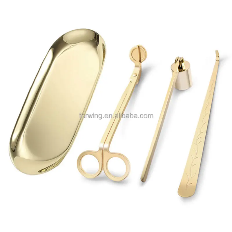 Candle Care Tools Set Candle Wick Trimmer Scissors Dipper Snuffer Tray ...