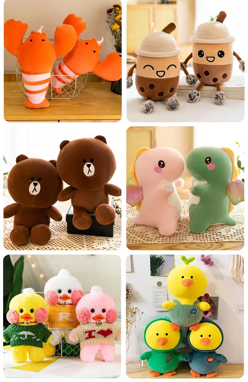 Mini Plush Toy Claw Crane Machine Cartoon Cute Stuffed Animals Toys ...