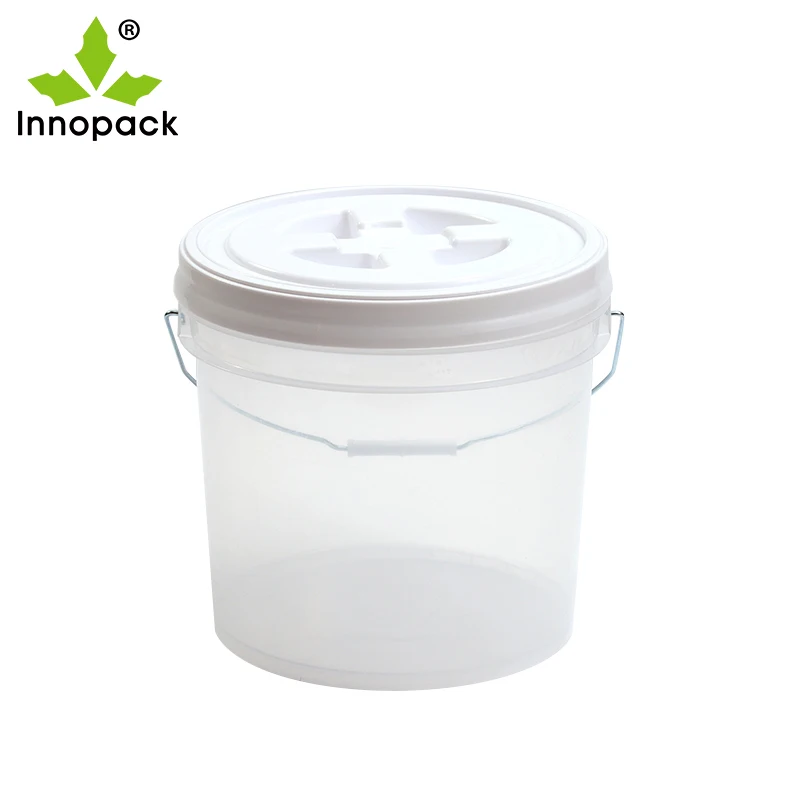 3 Gallon 5 Gallon Plastic Transparent Water Bucket With Screw On Lid ...