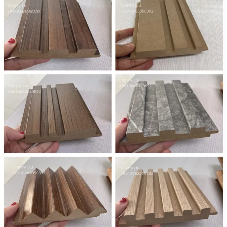 Customized 1220*2440mm Fluted Ribbed 3D MDF Wall Panels