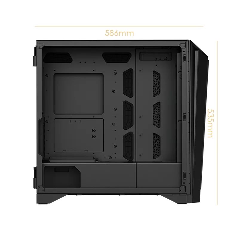 Msi Atx Computer Game Host Mid-tower Glass Side Transparent Chassis Meg ...