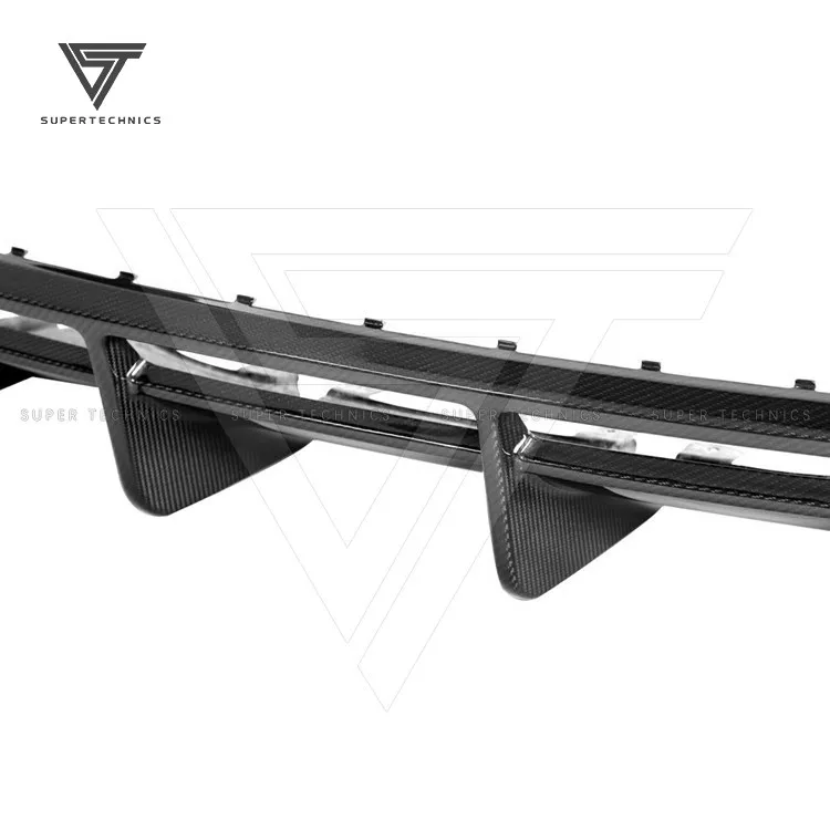 Supertechnics Style Carbon Fiber Rear Diffuser For Audi R8 V10 2021 ...