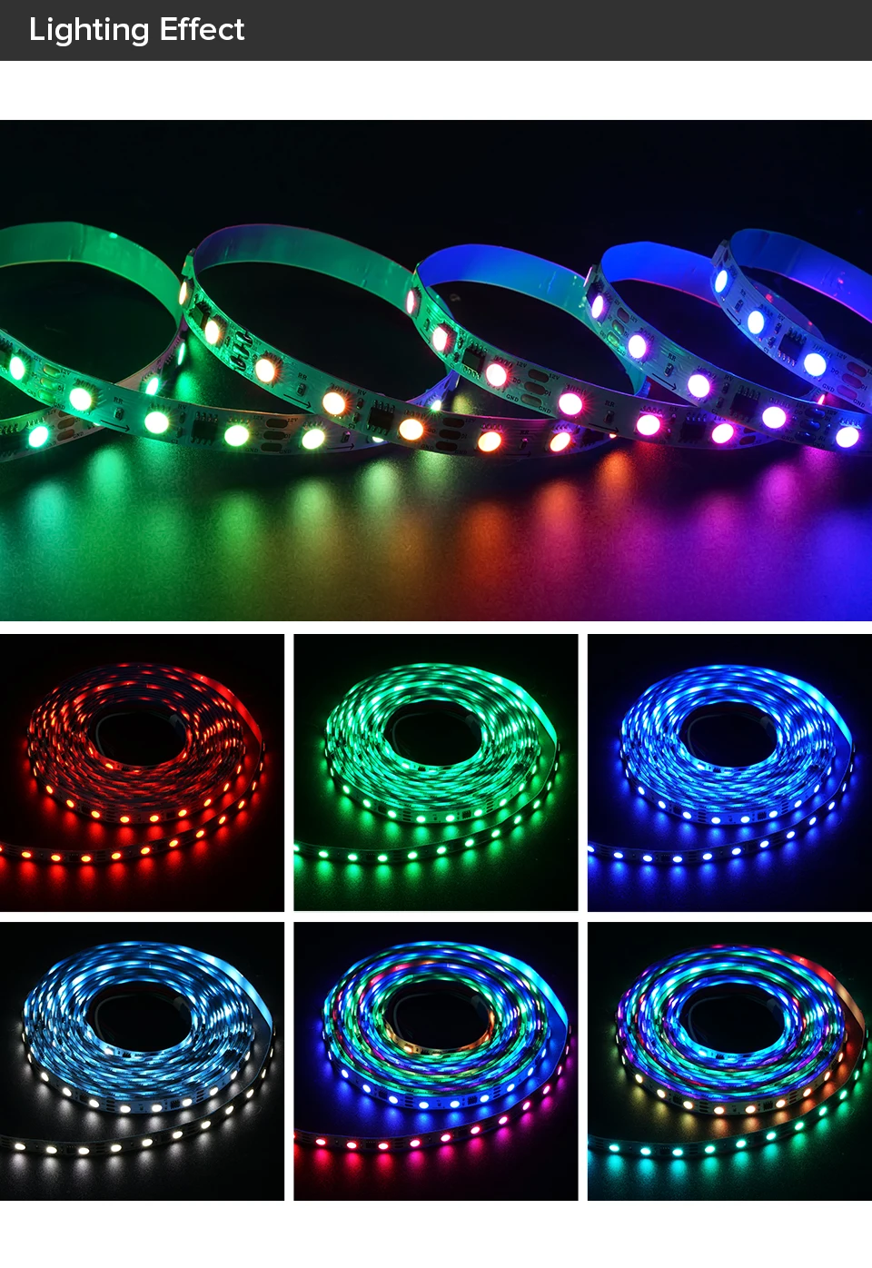 BTF-Lighting WS2814 RGBW Addressable LED Pixel Strip - 12V/24V ...