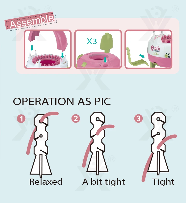 Chengji Girls Creator Handmade Crochet Braiding Loom