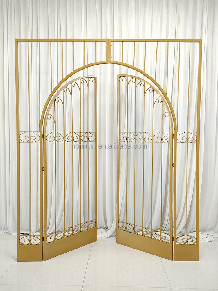 Golden Mirror Exquisite Octagon Wedding Backdrop Wedding Arch Stand ...
