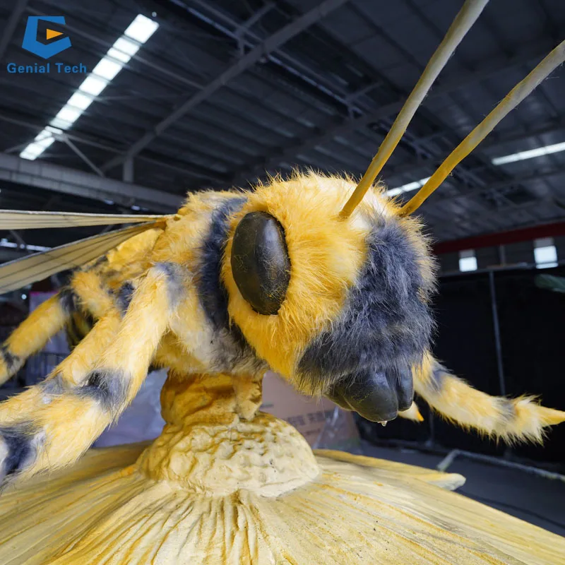 Ai01 Insect Park Customize Animatronic Bee With Flower For Garden ...