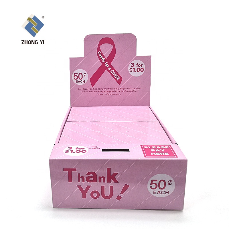 Custom Corrugated Cardboard Charity Donation Box - Lollipop Display Box